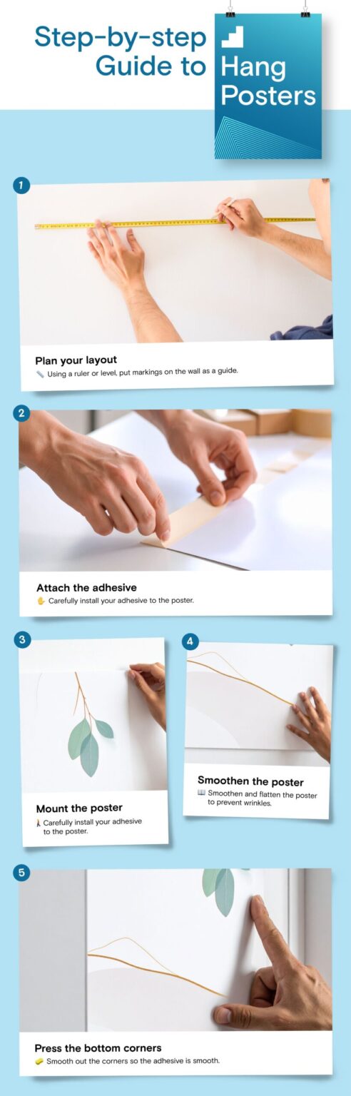 How to Hang Posters Without Damaging the Wall or Poster | UPrinting