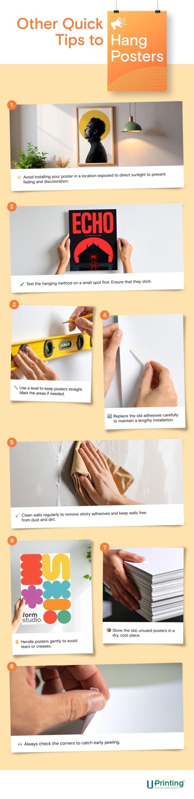 How to Hang Posters Without Damaging the Wall or Poster | UPrinting